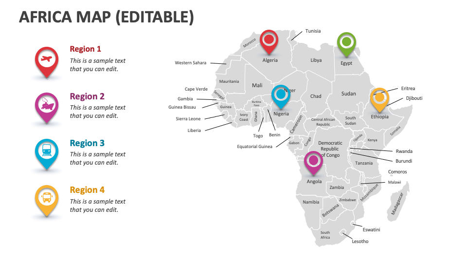 Africa Map PowerPoint Presentation Slides - PPT Template
