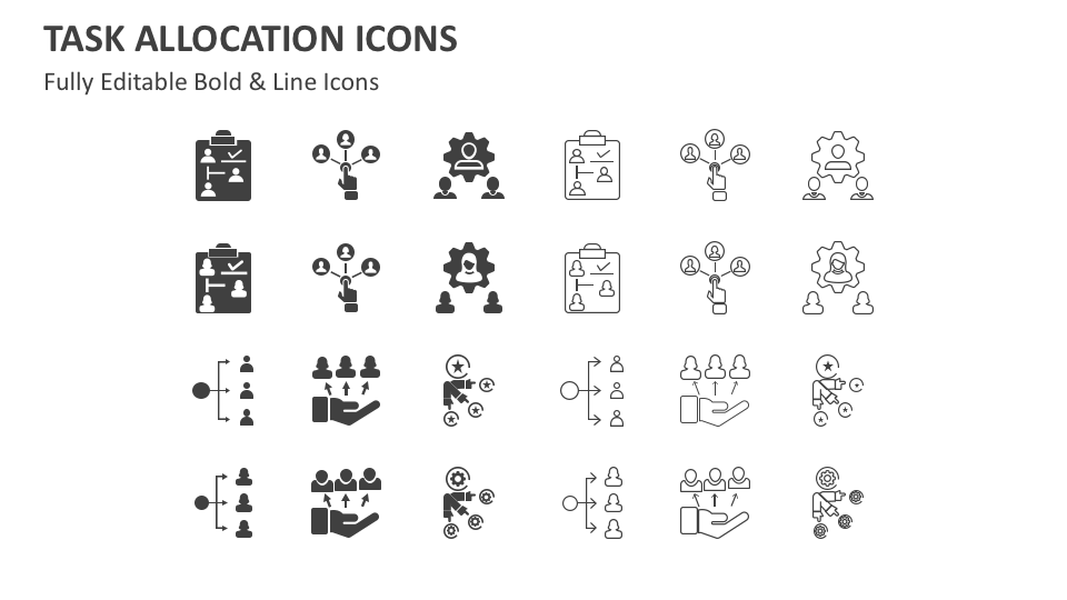 Task Allocation Icons PowerPoint Presentation Slides - PPT Template