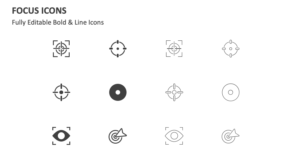 Focus Icons for PowerPoint and Google Slides - PPT Slides