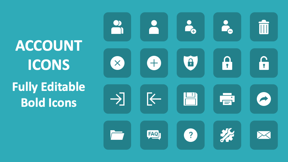 Account Icons for PowerPoint and Google Slides - PPT Slides