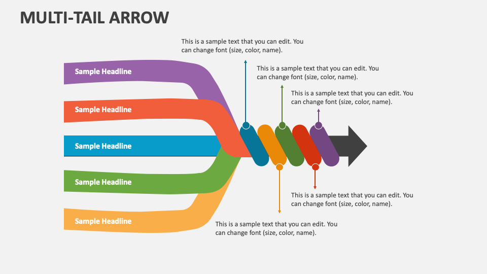 Multi-Tail Arrow PowerPoint Presentation Slides - PPT Template