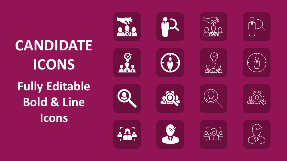 Candidate Icons PowerPoint Presentation Slides - PPT Template