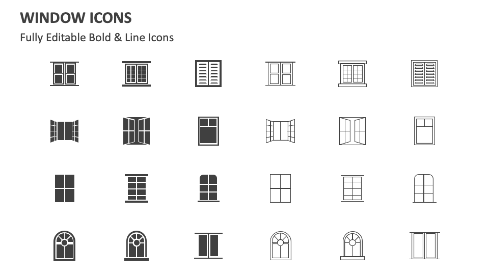 Window Icons for PowerPoint and Google Slides - PPT Slides