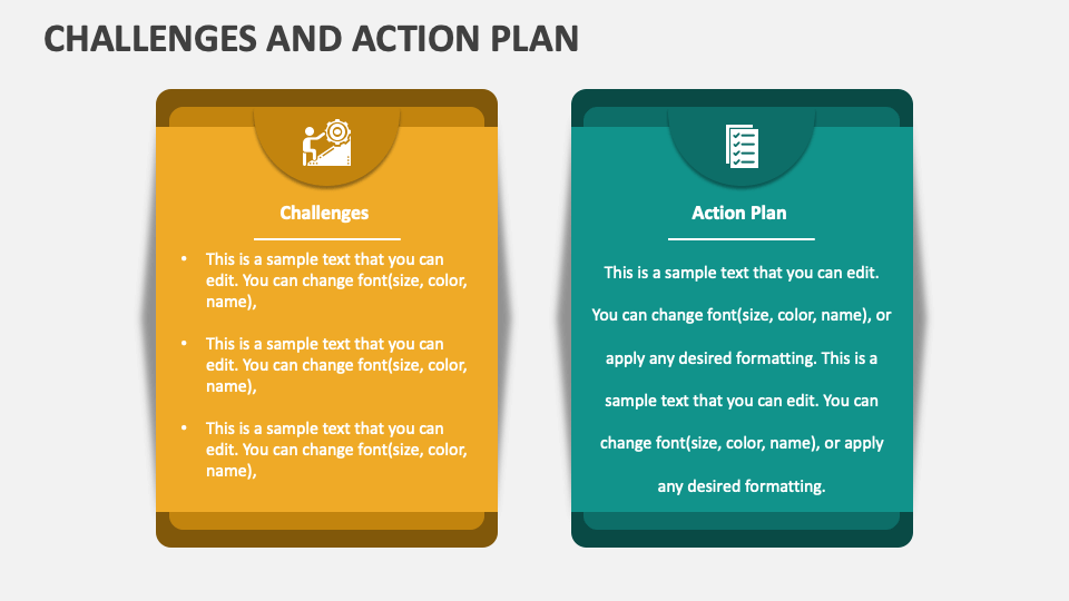 Challenges and Action Plan PowerPoint and Google Slides Template - PPT Slides