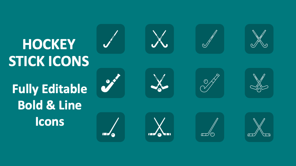 Hockey Stick Icons for PowerPoint and Google Slides - PPT Slides
