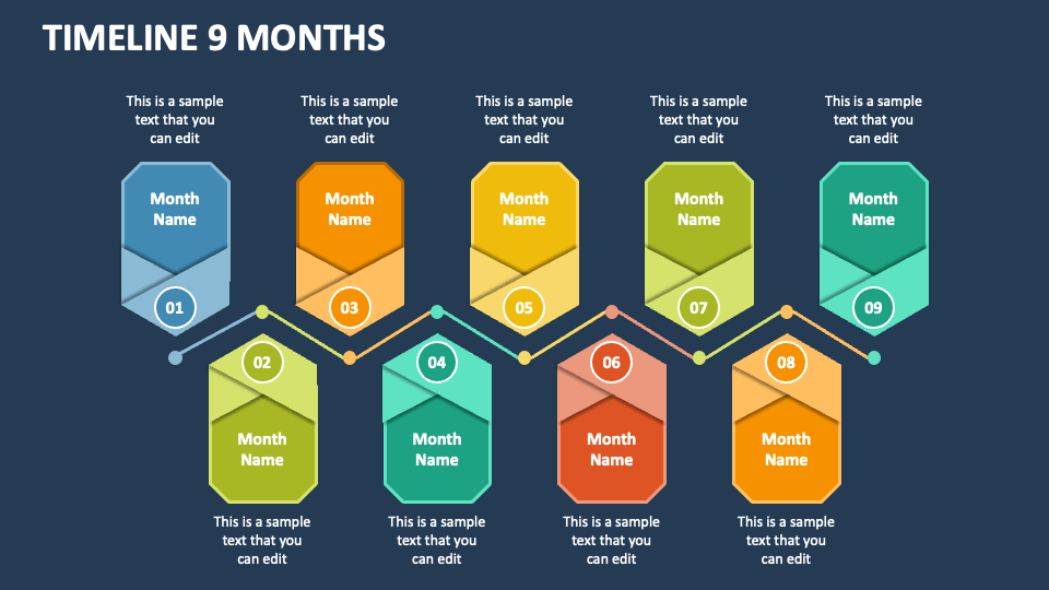 Timeline 9 Months PowerPoint Presentation Slides - PPT Template