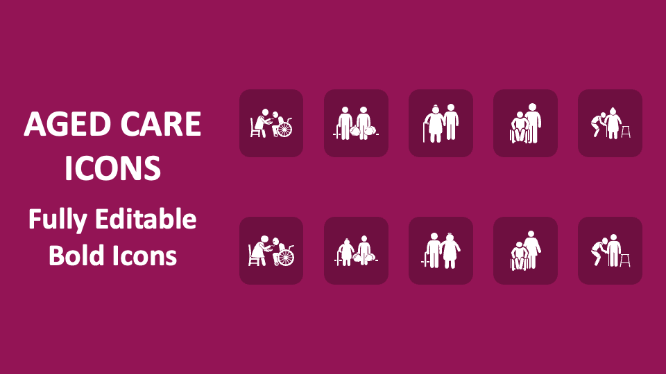 Aged Care Icons for PowerPoint and Google Slides - PPT Slides
