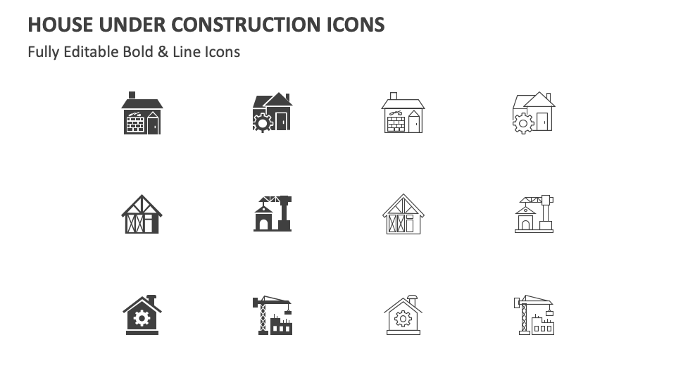 House Under Construction Icons for PowerPoint and Google Slides - PPT ...