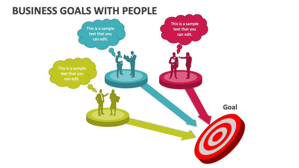 Business Goals with People PowerPoint Presentation Slides - PPT Template