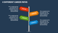 4 Different Career Paths PowerPoint and Google Slides Template - PPT Slides