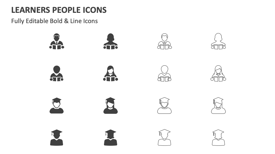 Learners People Icons for PowerPoint and Google Slides - PPT Slides