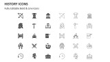 History Icons for PowerPoint and Google Slides - PPT Slides