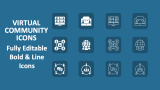 Virtual Community Icons for PowerPoint and Google Slides - PPT Slides