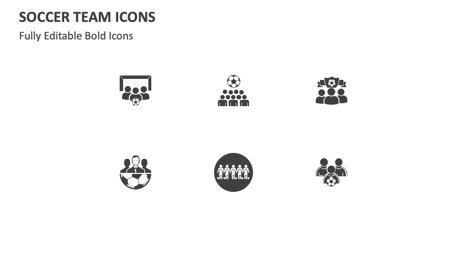 Soccer Team Icons for PowerPoint and Google Slides - PPT Slides