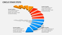 Circle Stair Steps PowerPoint and Google Slides Template - PPT Slides