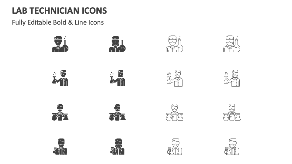 Lab Technician Icons for PowerPoint and Google Slides - PPT Slides