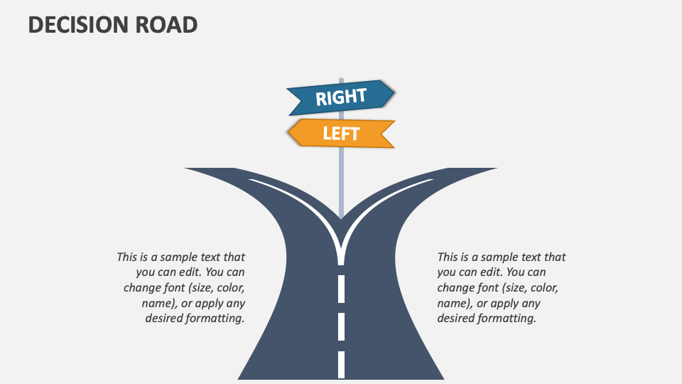 Decision Road PowerPoint and Google Slides Template - PPT Slides