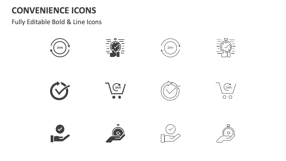 Convenience Icons for PowerPoint and Google Slides - PPT Slides