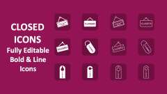 Closed Icons for PowerPoint and Google Slides - PPT Slides