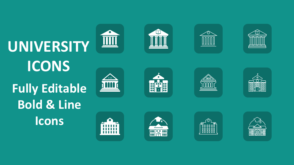 University Icons PowerPoint Presentation Slides - PPT Template