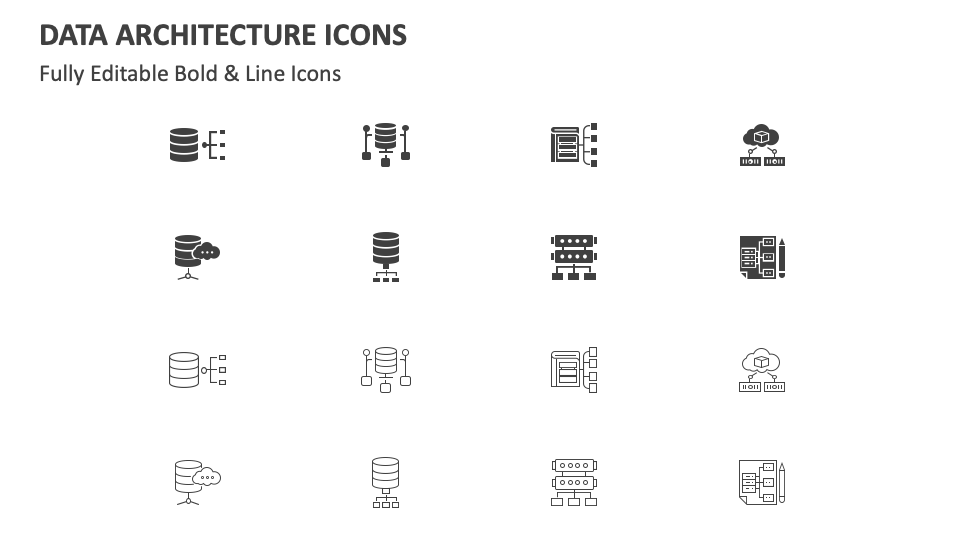 Data Architecture Icons for PowerPoint and Google Slides - PPT Slides