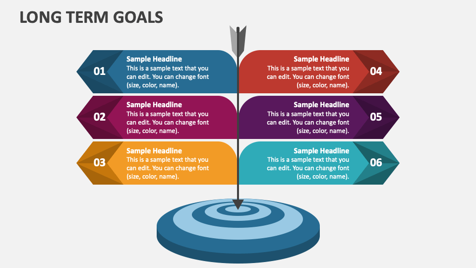 Long Term Goals PowerPoint and Google Slides Template - PPT Slides
