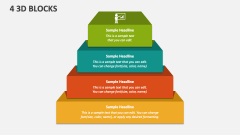 4 3D Blocks PowerPoint Presentation Slides - PPT Template