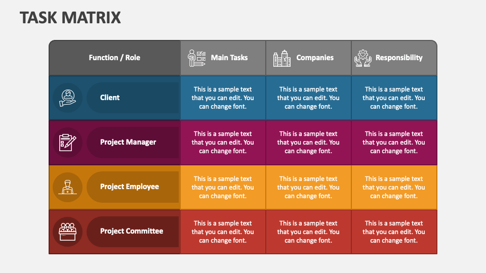 Task Matrix PowerPoint and Google Slides Template - PPT Slides Task Matrix PowerPoint and Google Slides Template - PPT Slides