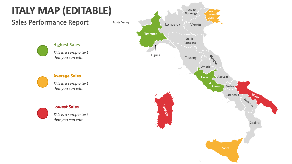 Italy Map PowerPoint Presentation Slides - PPT Template