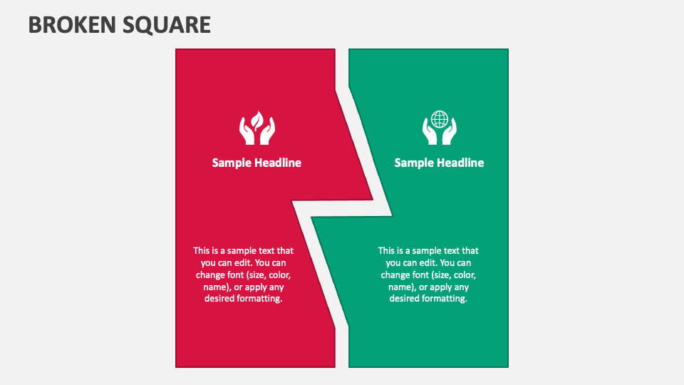 Broken Square PowerPoint Presentation Slides - PPT Template