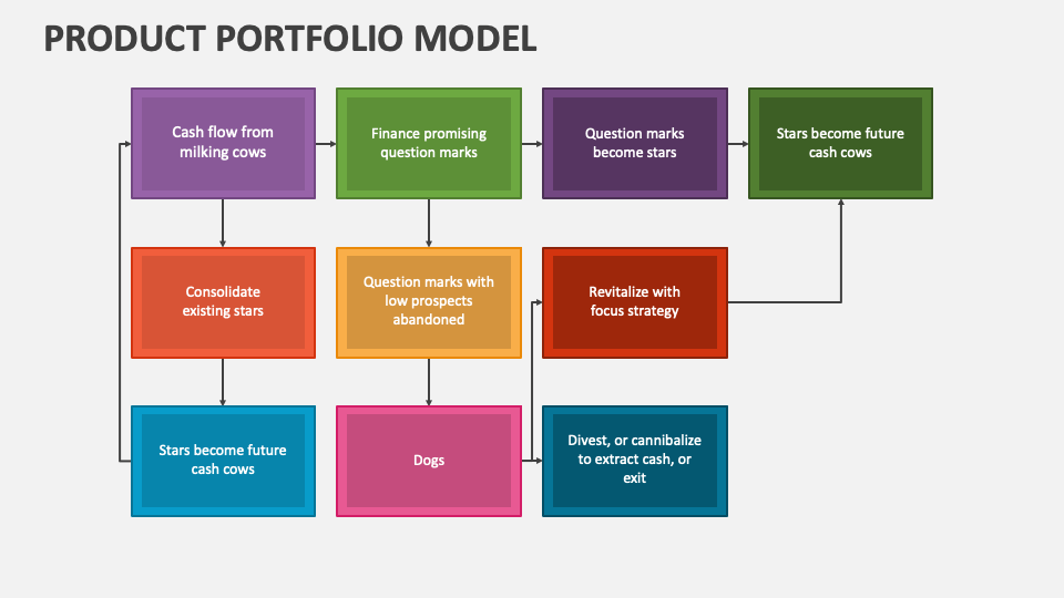 Product Portfolio Model PowerPoint and Google Slides Template - PPT Slides Product Portfolio Model PowerPoint and Google Slides Template - PPT Slides