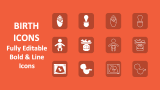 Birth Icons for PowerPoint and Google Slides - PPT Slides