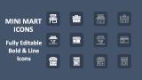 Mini Mart Icons for PowerPoint and Google Slides - PPT Slides