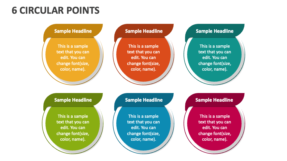 6 Circular Points PowerPoint and Google Slides Template - PPT Slides