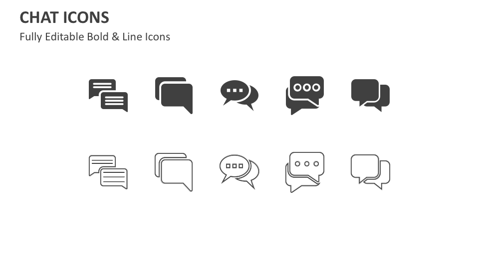 Chat Icons PowerPoint Presentation Slides - PPT Template