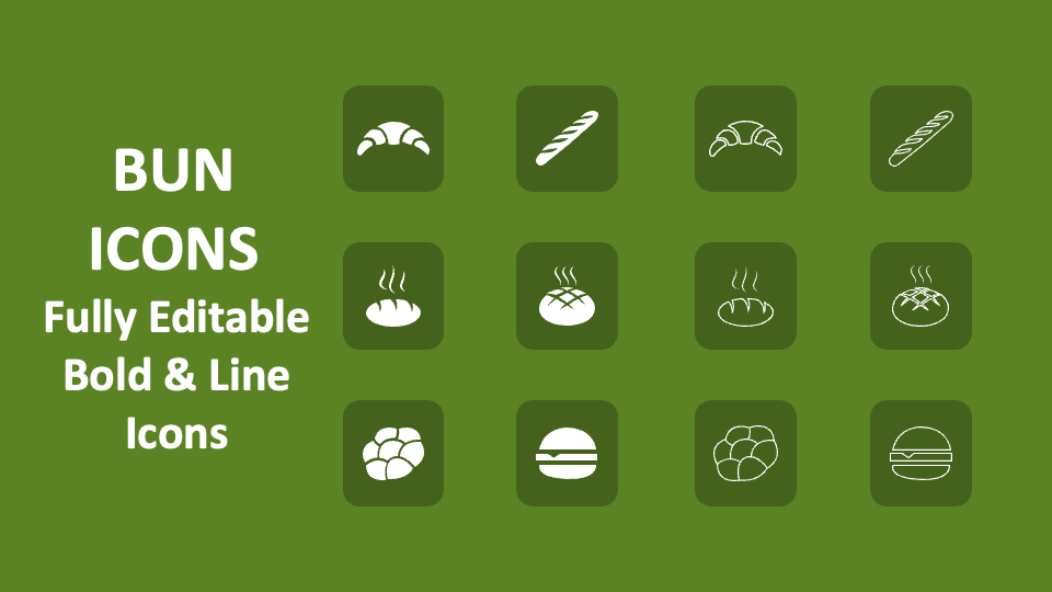 Bun Icons for PowerPoint and Google Slides - PPT Slides