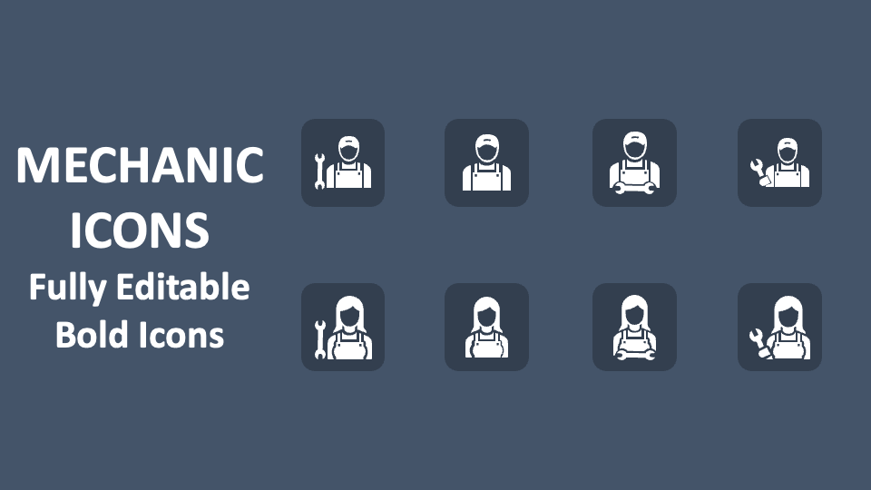 Mechanic Icons for PowerPoint and Google Slides - PPT Slides