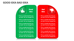 Good Idea Bad Idea PowerPoint and Google Slides Template - PPT Slides