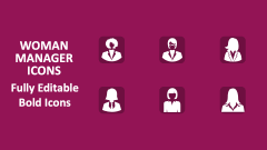 Woman Manager Icons for PowerPoint and Google Slides - PPT Slides