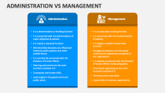 Administration Vs Management PowerPoint Presentation Slides - PPT Template