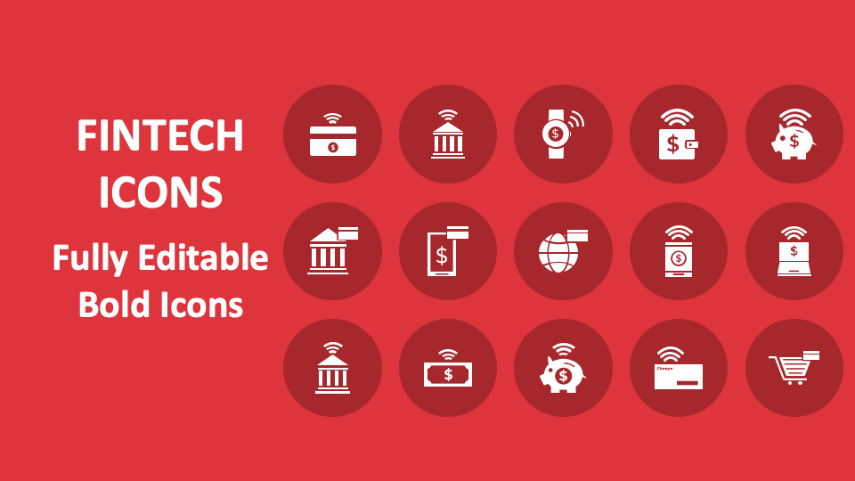 Fintech Icons for PowerPoint and Google Slides - PPT Slides