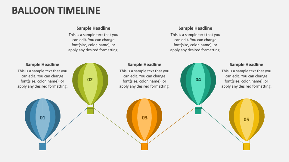 Balloon Timeline PowerPoint and Google Slides Template - PPT Slides