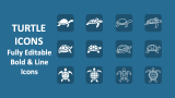 Turtle Icons for PowerPoint and Google Slides - PPT Slides