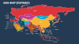 Asia Map PowerPoint Presentation Slides - PPT Template