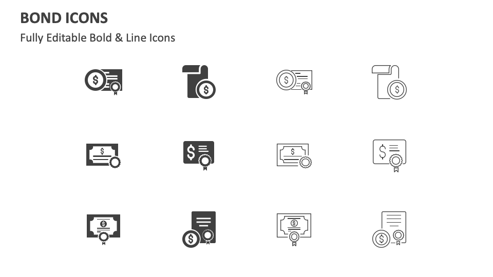 Bond Icons for PowerPoint and Google Slides - PPT Slides