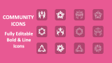 Community Icons for PowerPoint and Google Slides - PPT Slides