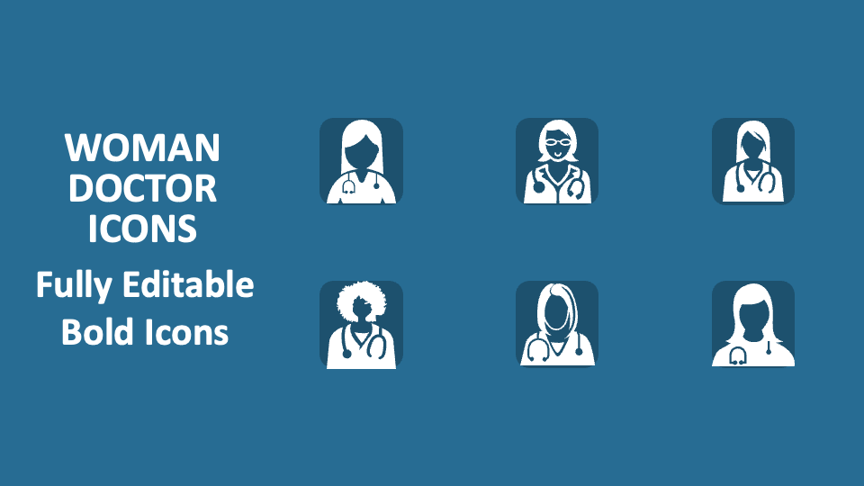 Woman Doctor Icons for PowerPoint and Google Slides - PPT Slides