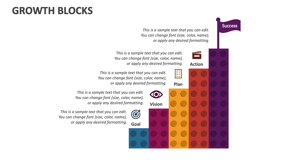 Growth Blocks PowerPoint and Google Slides Template - PPT Slides