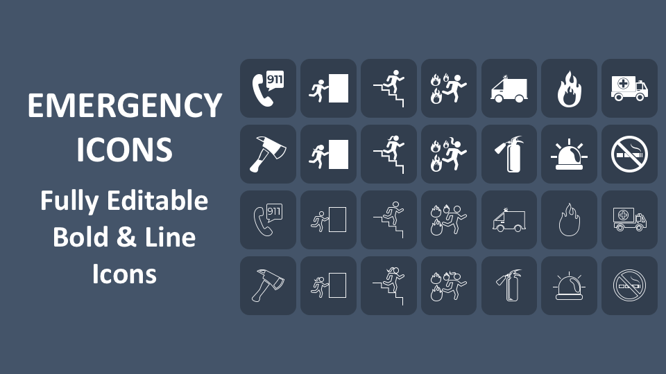 Emergency Icons PowerPoint Presentation Slides - PPT Template