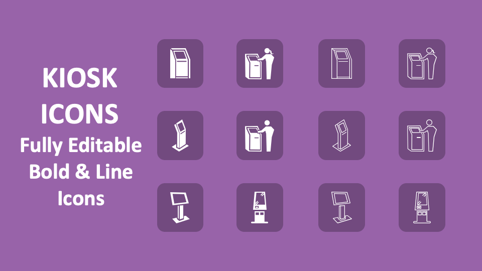 Kiosk Icons for PowerPoint and Google Slides - PPT Slides